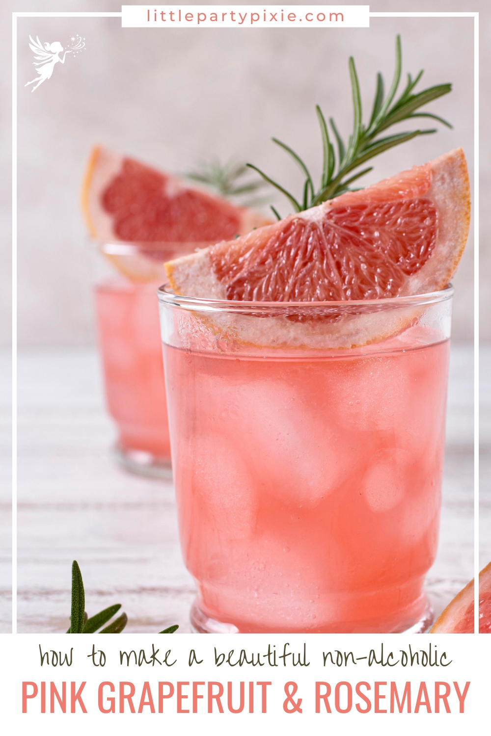 Blushing Botanicals: Pink Grapefruit & Rosemary Gin Mocktail Refresher
