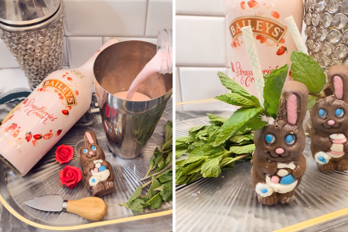 How to Make Adorable Chocolate Bunny Cocktails for your Easter Party