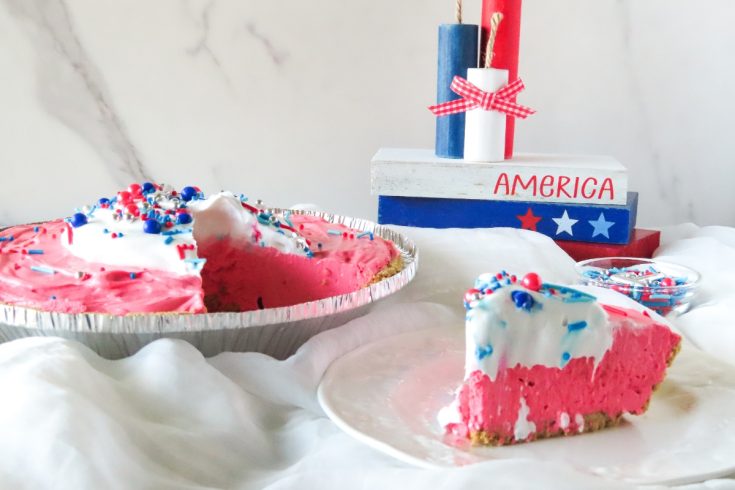 No-Bake 4th of July Red White and Blue Tropical Pie Recipe