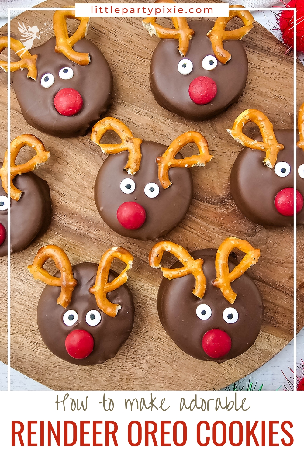 No-Bake Easy Reindeer Oreo Cookies for Christmas Treats