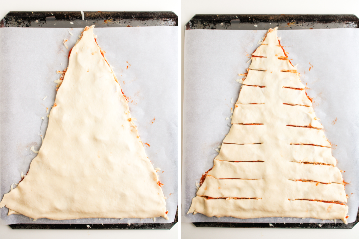 Delicious & Cheesy Christmas Tree Pull-Apart Pepperoni Pizza Bread